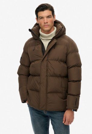 Superdry Steppjacke HOODED 5 BAFFLE SPORTS PUFFER Kunstfaser, relaxed fit