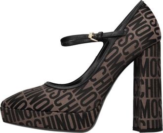 Moschino Femme, Chaussures, Multicolore, Taille: 37 1/2 EU Escarpins en cuir et tissu