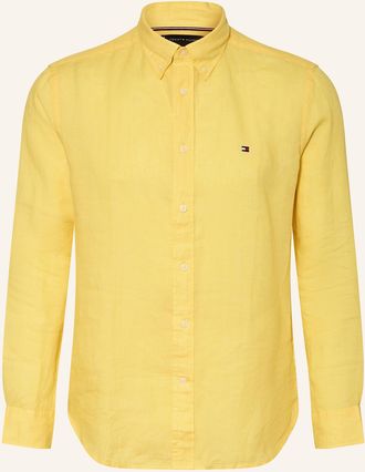 Tommy Hilfiger Leinenhemd Regular Fit gelb