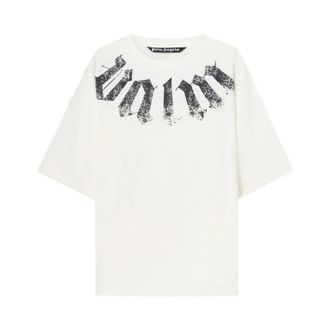 Palm Angels Rundhals-T-Shirt - - Tops - Herren - Wei&szlig; - L