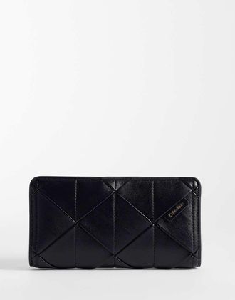 Calvin Klein &Eacute;tui pour passeport tiss&eacute; - Noir