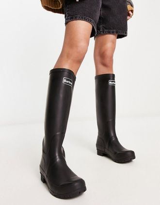 Barbour Abbey - Gummistiefel mit Logo in Schwarz