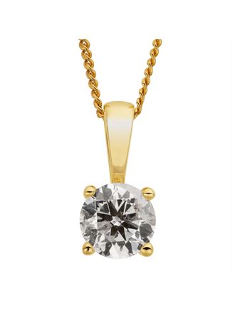 Orolino Anh&auml;nger mit Kette 585/- Gelbgold 1 Brill. 0,50 ct. H/P2