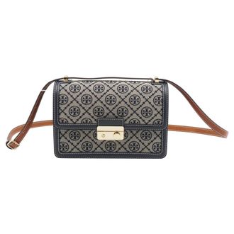 Tory Burch Femme, Sacs, Bleu, Taille: ONE Size T Monogram Shoulder Bag