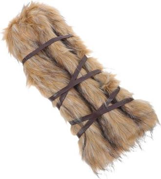 Frcolor Gu&ecirc;tres En Fourrure Viking &Eacute;paisses, Couvre-jambes En Polyester Bretelles R&eacute;glables, Accessoires Cosplay M&eacute;di&eacute;val Pour Femmes Et Hommes, Costume De Fe