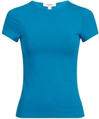 Topshop Top uni &agrave; col rond en coton m&eacute;lang&eacute;