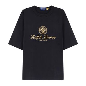 Polo Ralph Lauren T-shirt en jersey coupe d&eacute;contract&eacute;e - Homme - Tops - Noir - Taille: M