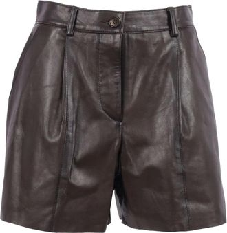 P.A.R.O.S.H. P.a.r.o.s.h., Femme, Shorts, Brun, Taille: 36 FR Bermuda pieghe