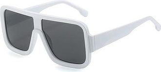 Generic Lunettes De Soleil Carr&eacute;es &Agrave; Grande Monture For Hommes, For Lext&eacute;rieur, Les Vacances, D&eacute;placements Quotidiens(White)