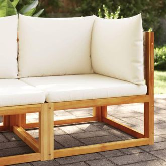 vidaXL Vidaxl - Canap&eacute; dangle de jardin avec coussins en bois dacacia et rotin