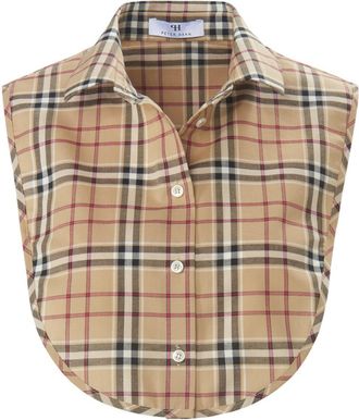 Peter Hahn Blusenkragen Karo-Dessin Peter Hahn mehrfarbig