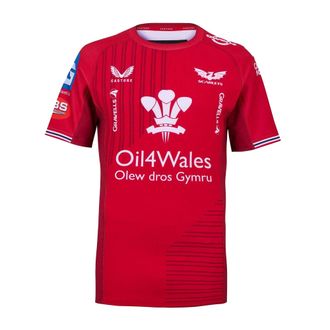 Castore Scarlets Rugby-Shirt f&uuml;r Herren (Scharlachrot)
