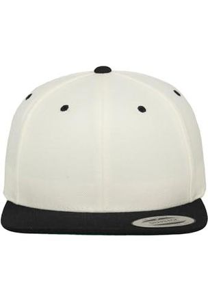 Flexfit Adulte Bonnet Classique R&eacute;glable 2 Tons - Naturel/Noir, Homme, Taille Unique