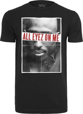 Mister Tee Herren T Shirt Kurzarm 2Pac All Eyez On Me Black, XXL