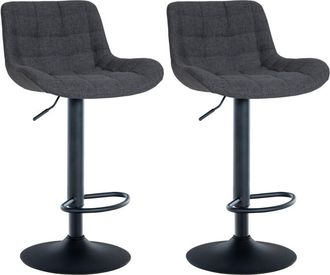 Clp Ensemble de 2 tabourets Black Bar Tover, tissu