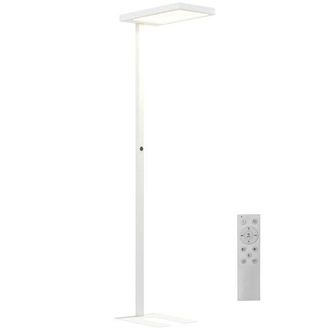 HOMCOM Stehlampe, Dimmbar Stehleuchte mit Fernbedienung Timing-Funktion Nachtlicht 1,96 m 3000-6500 K Standleuchte 40W 1560LM Leselampe Stehend f&uuml;r Schlafzim