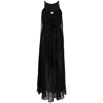 Filippa K Transparent Tie Detail Dress - - Dresses - Damen - Schwarzk - S