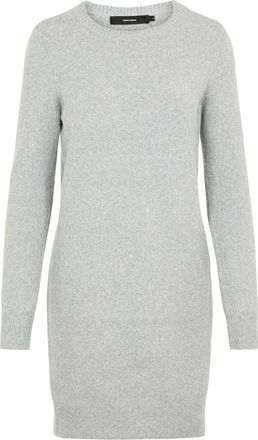 Vero Moda Damen Kleid 10215523 Light Grey Melange M