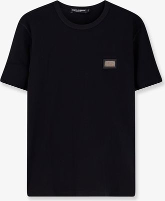 Dolce & Gabbana Cotton T-shirt with logo patch - DOLCE & GABBANA - gender_Man