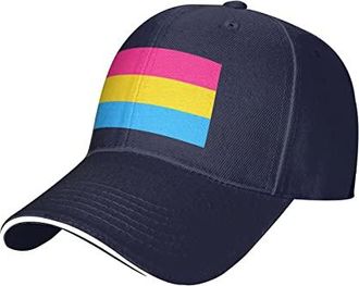 Generic Casquette Trucker Drapeau De La Fiert&eacute; Pansexuelle R&eacute;glable Baseball Casquette Classique Chapeau Soleil pour Les Saisons Homme Randonn&eacute;e