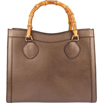 Gucci Crossbody Bags - Gucci Leather Bamboo Handbag - Gr. unisize - in Braun - f&uuml;r Damen