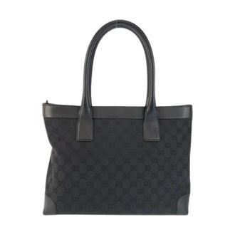 Gucci Sac cabas en toile GG en cuir Pre-owned - Femme - Pre-owned - Noir - Taille: ONE Size