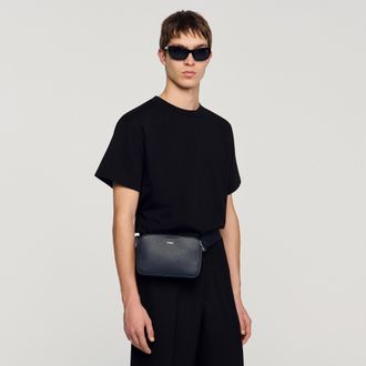 Sandro Petit sac en cuir grain&eacute;