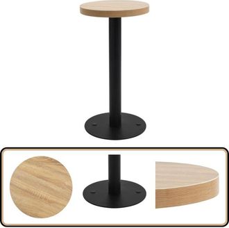 vidaXL Table de bistro Marron clair 40 cm mdf - Table Bistro - Table Ronde - Mobilier Extérieur - Décoration Intérieure - Meubles Design