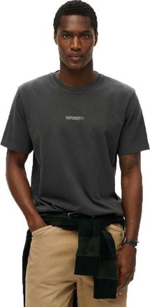 Superdry Herren Micro T-Shirt mit Logo Verwaschenes Schwarz XXXL