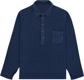 Fortela Homme, Tops, Bleu, Taille: M Polo &agrave; Manches Longues Grayson
