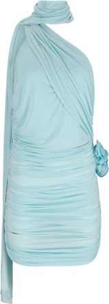 Magda Butrym Femme, Robes, Bleu, Taille: 38 FR Wrap Neck Mini Dress