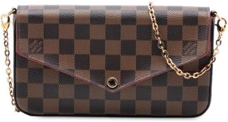 Louis Vuitton Hobo Bags - Damier Ebene Pochette Felicie - Gr. unisize - in Braun - f&uuml;r Damen