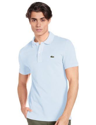 Lacoste Herren Polo-Shirt Kurzarm PH4012, M&auml;nner Polo-Hemd,2 Knopf,Slim Fit,Blau,7