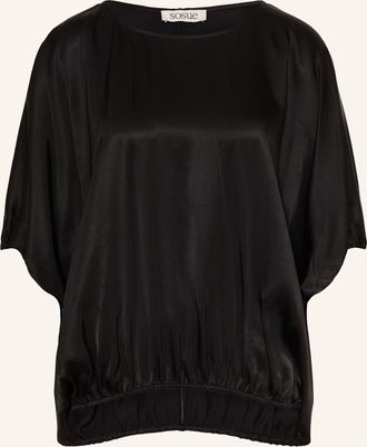 SoSUE Sosue Blusenshirt Aus Satin schwarz