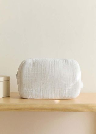 Mango Trousse de toilette enfant en gaze de coton blanc - Home - Taille unique - MANGO HOME