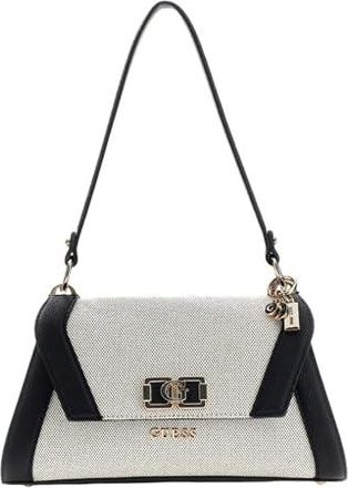 Guess sac &agrave; &eacute;paule bandouli&egrave;re Karnilla Flap Shoulder Bag Natural/Black beige