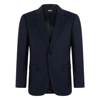 HUGO BOSS Homme, Vestes, Bleu, Taille: M Veste en Laine &agrave; Boutonnage Simple