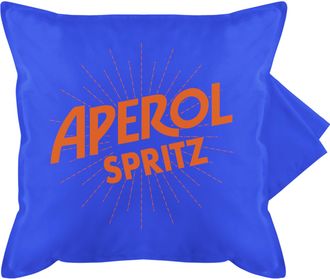 Shirtracer Kissenbezug - & Fasching - Kissen - Aperol Spritz Kostüm I Karneval Kostüm Aperol Spritz - 50 x 50 cm - Blau - grau karnevalskissen fasching- sauf pil