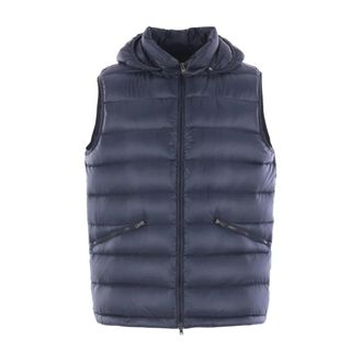 Herno Hooded Quilted Gilet - - Jackets - Herren - Blau - XL