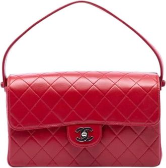 Chanel Sac &agrave; main matelass&eacute; vintage doccasion - Femme - Pre-owned - Rouge - Taille: ONE Size