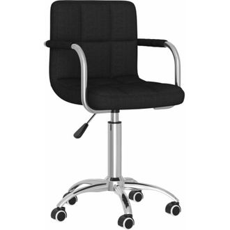 vidaXL B&uuml;rostuhl Drehbar Schwarz Stoff Vidaxl