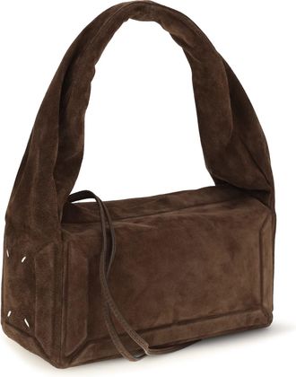 Maison Margiela Box East West Calfskin Leather Shoulder Bag - Brown