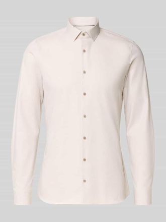 Olymp No. 6 Super Slim Fit Business-Hemd Modern Kent Uni Twill