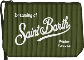 MC2 Saint Barth unisex, Sacs, Vert, Taille: ONE Size Aline Corduroy Clutch