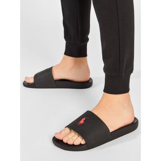 Polo Ralph Lauren Pantoletten Polo Ralph Lauren Polo Slide 809852071004 Schwarz