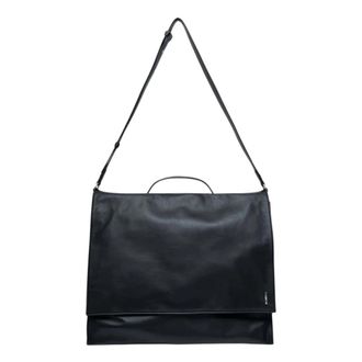 Jil Sander Leder-Messenger-Bag - - Bags - Herren - Schwarzk - ONE SIZE