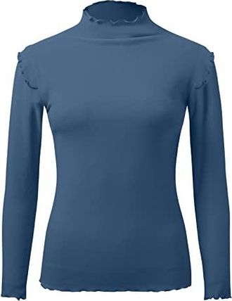 Generic sous Pull Femme Haut Thermique Femme sous Pull Thermique Femme Doux Glamour T Shirt Thermique Col Roul&eacute; C&ocirc;tel&eacute; Bross&eacute; Basique Cozy Et Styl&eacute; pour Super