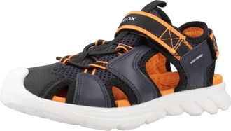 Geox J AIRADYUM BO Sandal, NAVY/ORANGE, 38 EU