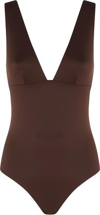 MC2 Saint Barth Femme, Maillots de bain, Brun, Taille: 42 FR Triangle Onepiece