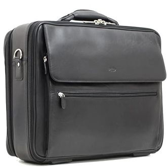 Katana Attach&eacute;-case business en cuir 17 - noir - 46 x 33.5 x 16 cm - Noir